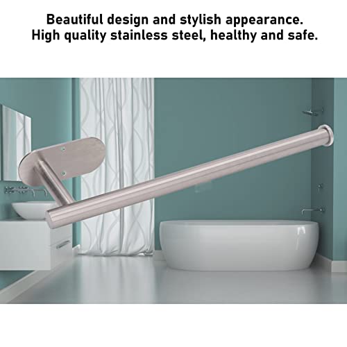 Paper Towel Holder, Paper Towels Roll, Stainless Steel Cling Film Rack, Cling Film Bracket Wall Mounted, for Kitchen Bathroom, Silver