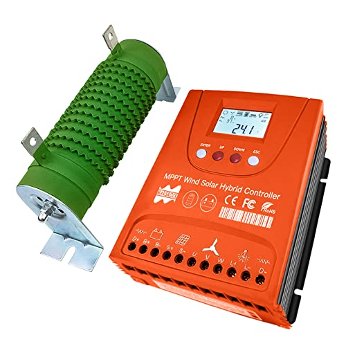 Mars Rock 3000W 12V 24V 48V 0~1500W Wind 0~1500W Solar MPPT Wind Solar Hybrid Controller Pioneer Version Charge Lithium & Lead Acid Gel Battery (12V/24V Auto)