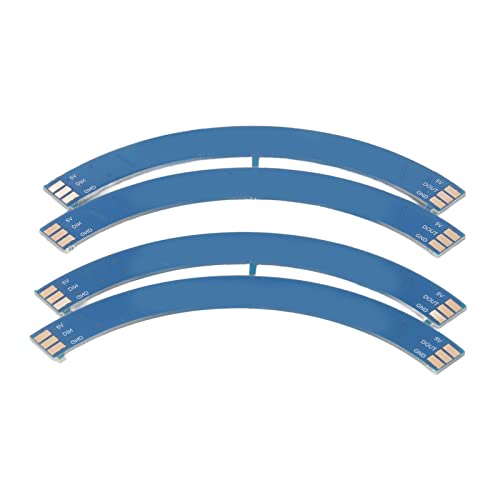 RGB LED Light, High Brightness Stable Display IO Interface WS2812 Chip RGB Ring Wall Clock Light PCB Serial Port 800Kbps for DIY