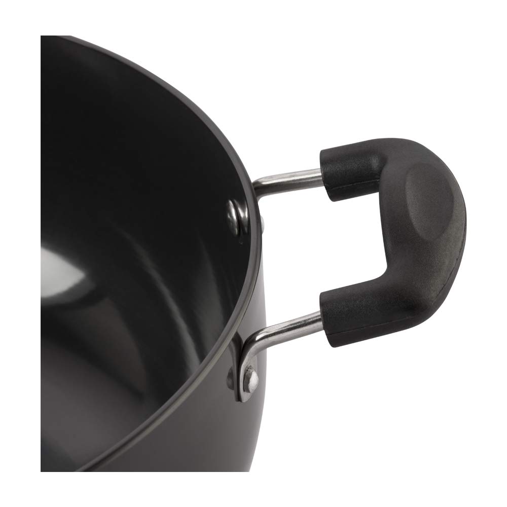 Vinod Hard Anodized Kadai with Stainless Steel Lid, 1.6-Liter