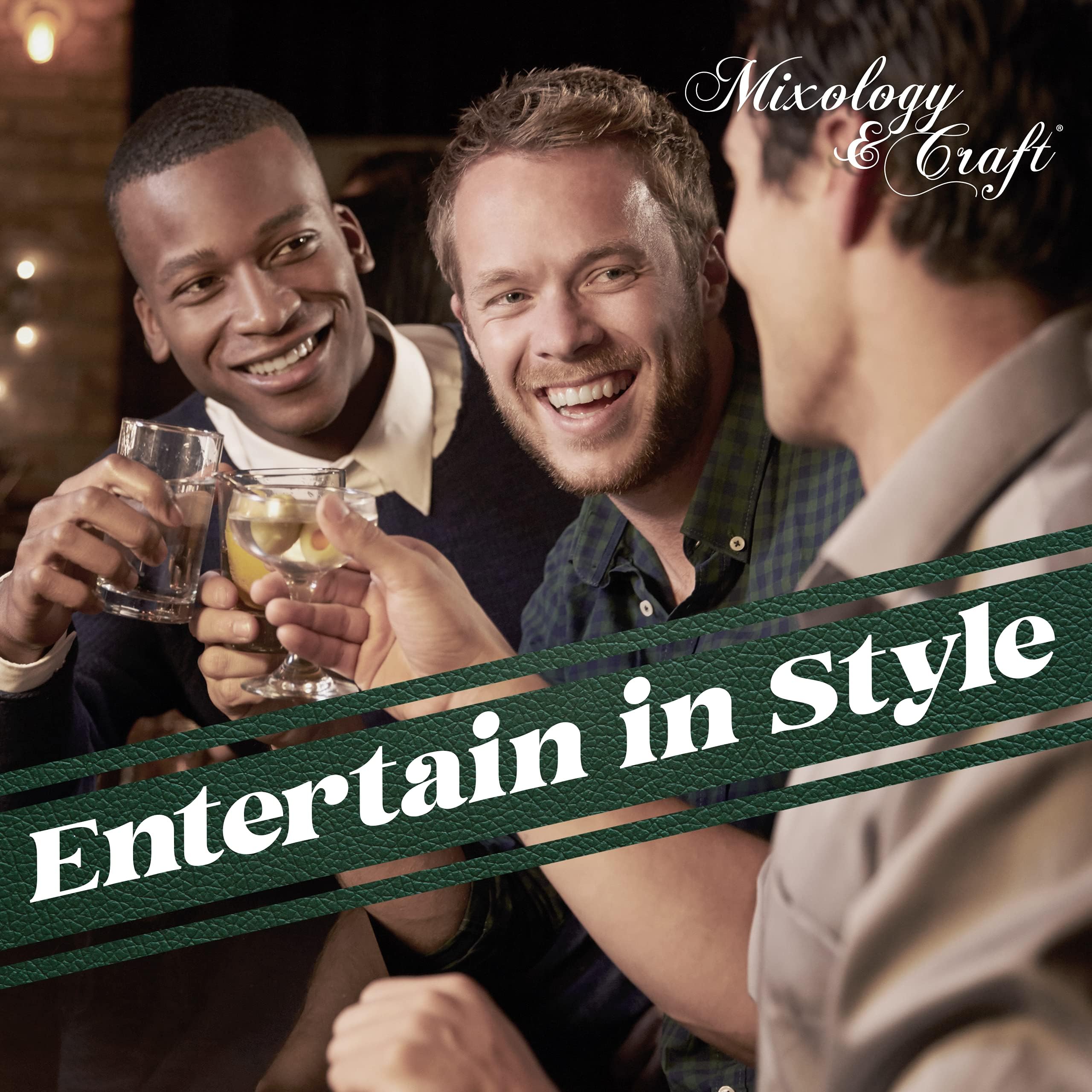 Mixology Bartender Kit: 10-Piece Bar Tool Set with Bamboo Stand | Perfect Home Bartending Kit and Martini Cocktail Shaker Set For a Perfect Drink Mixing Experience | Fun Housewarming Gift (Gold)