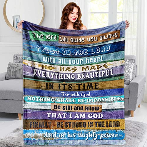 OUXIOAZ Christian Gifts for Women, Bible Verse Blanket Religious Gift Healing Throw Blanket with Inspirational Thoughts Prayer Blankets Mother's Day Birthday Gifts Spiritual Gifts for Women 50"x60"