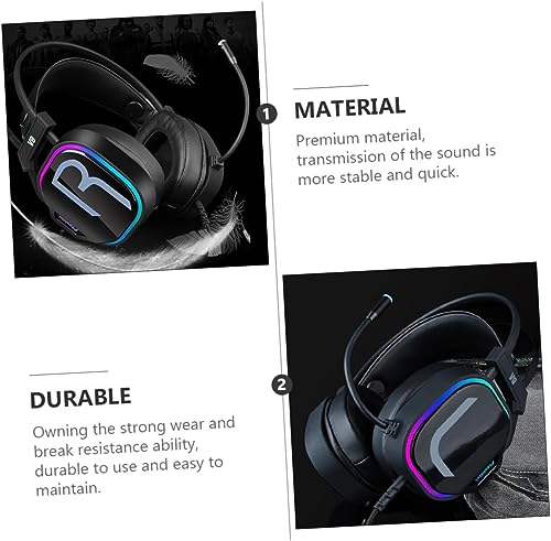 PATINS Wireless Gaming Headset Headset Headset Wired Noise Cancelling Headphones Black Headphones Cord Headphones Laptop Headphone Single Sided Computer Headphone Earbuds Light