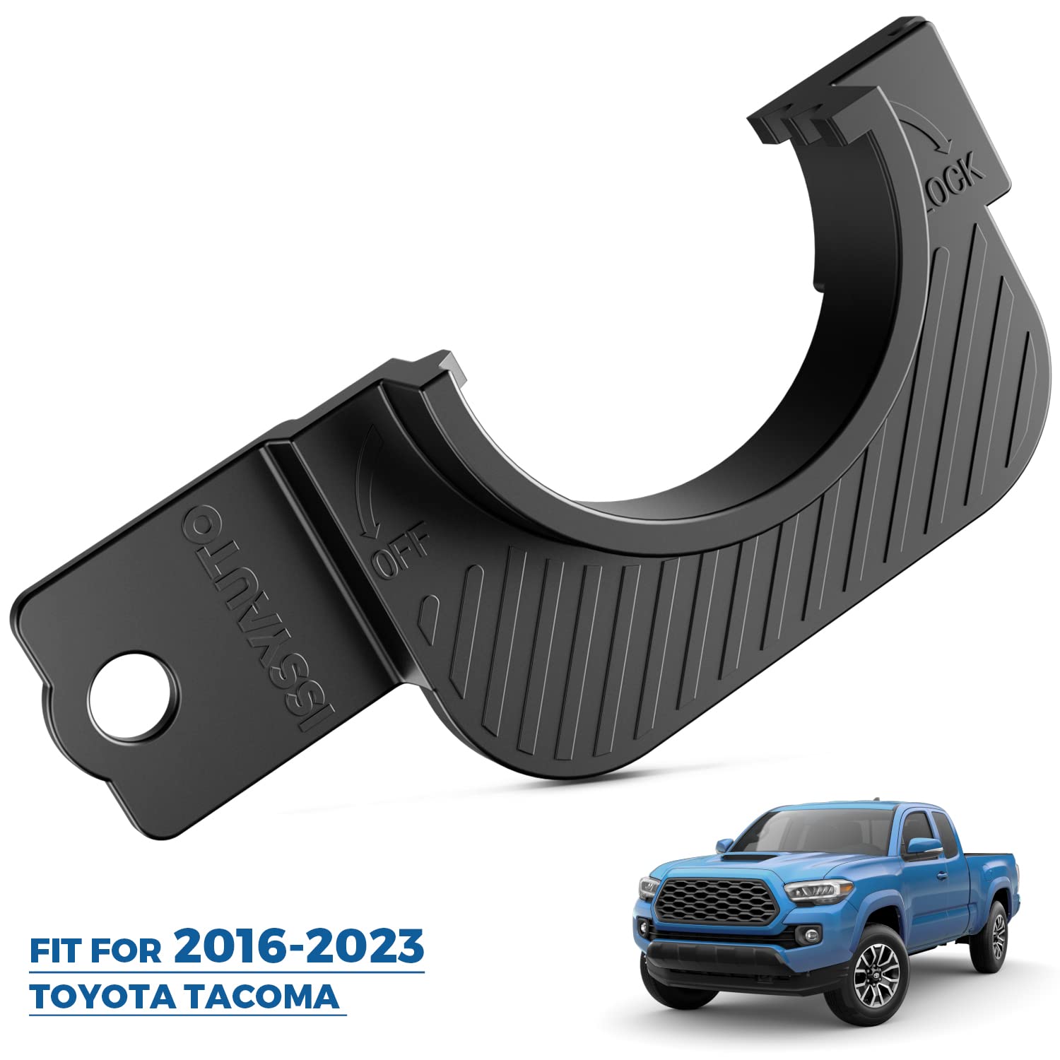 ISSYAUTO Gas Cap Holder Compatible with 2016-2023 Tacoma 3rd Gen Fuel Cap Holder, Black