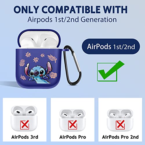 Jowhep Portable Electronic Device Cover for Airpod Case 2nd & 1st Generation, Bow Cat, Cartoon Pattern, Soft TPU Material, Scratch Resistant, Case