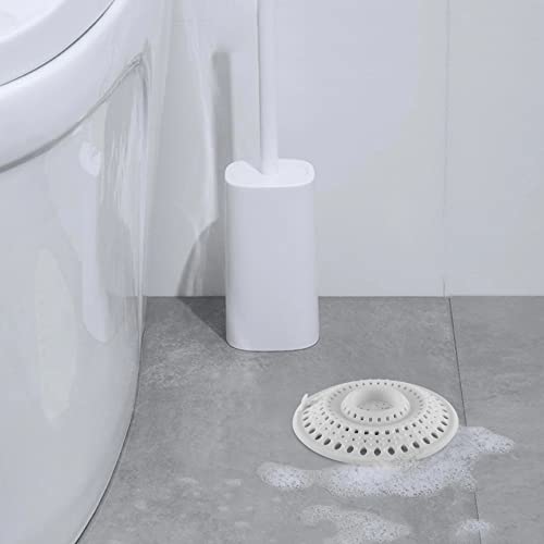 Meadow Lane Goods Hair Collector for Shower Drain - Self-Sealing, White, Multi-Size Fit Hair Catcher (1 Pack)