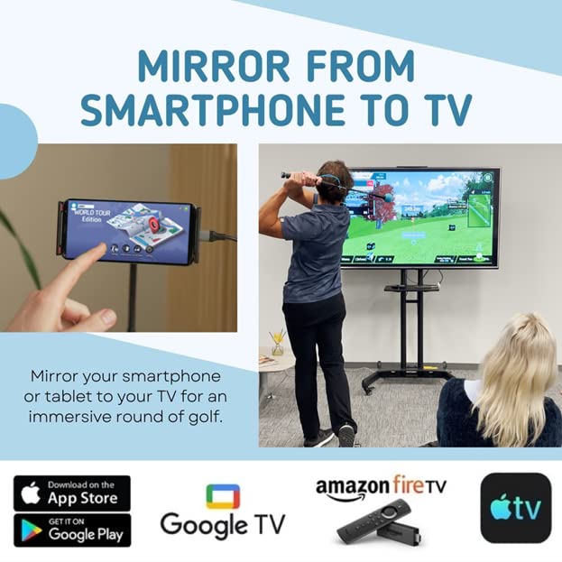 PHIGOLF World Tour Edition -Home Golf Simulator (Sensor ONLY) Access 38,000+ Actual Golf Courses Worldwide. Includes: 9-axis Swing Sensor. Supports Android & iOS. Note - Swing Stick NOT Included