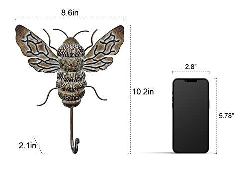 Set of 3 bee Metal Hooks! This Hook can be Hung at Your Entrance, Hanging Jackets, Hats, Keys, and More at Your Entrance and exit. (Retro Style)