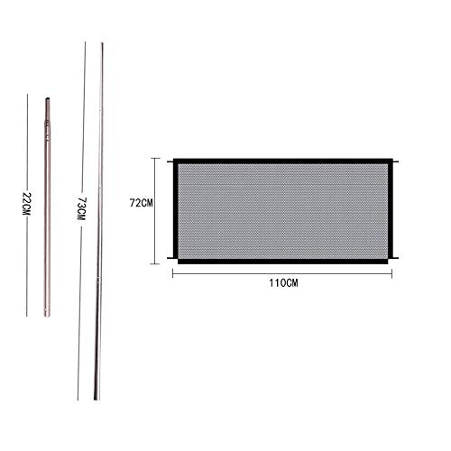 Hoomall Magic Foldable Gate for Dogs Cats, Portable Pet Gate Dog Mesh Gate Guard Gate for Stairs, Outdoor and Doorways Pet Isolation Net Safety Fence Install Anywhere