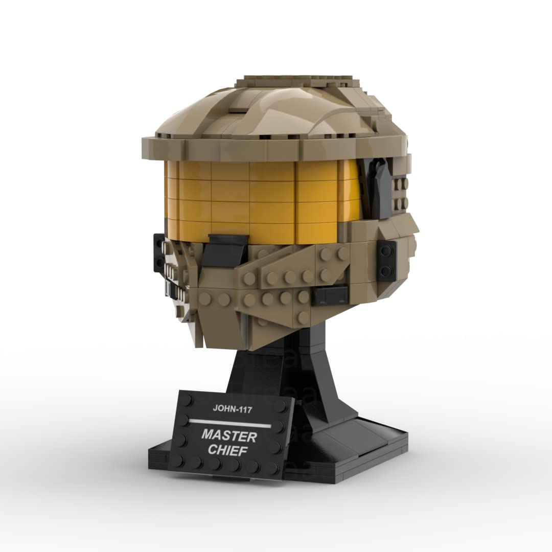 MOCBUILDING Master Chief Series Helmet Model Blocks Toys,for Aldult and Child Brithday Gift Toys.