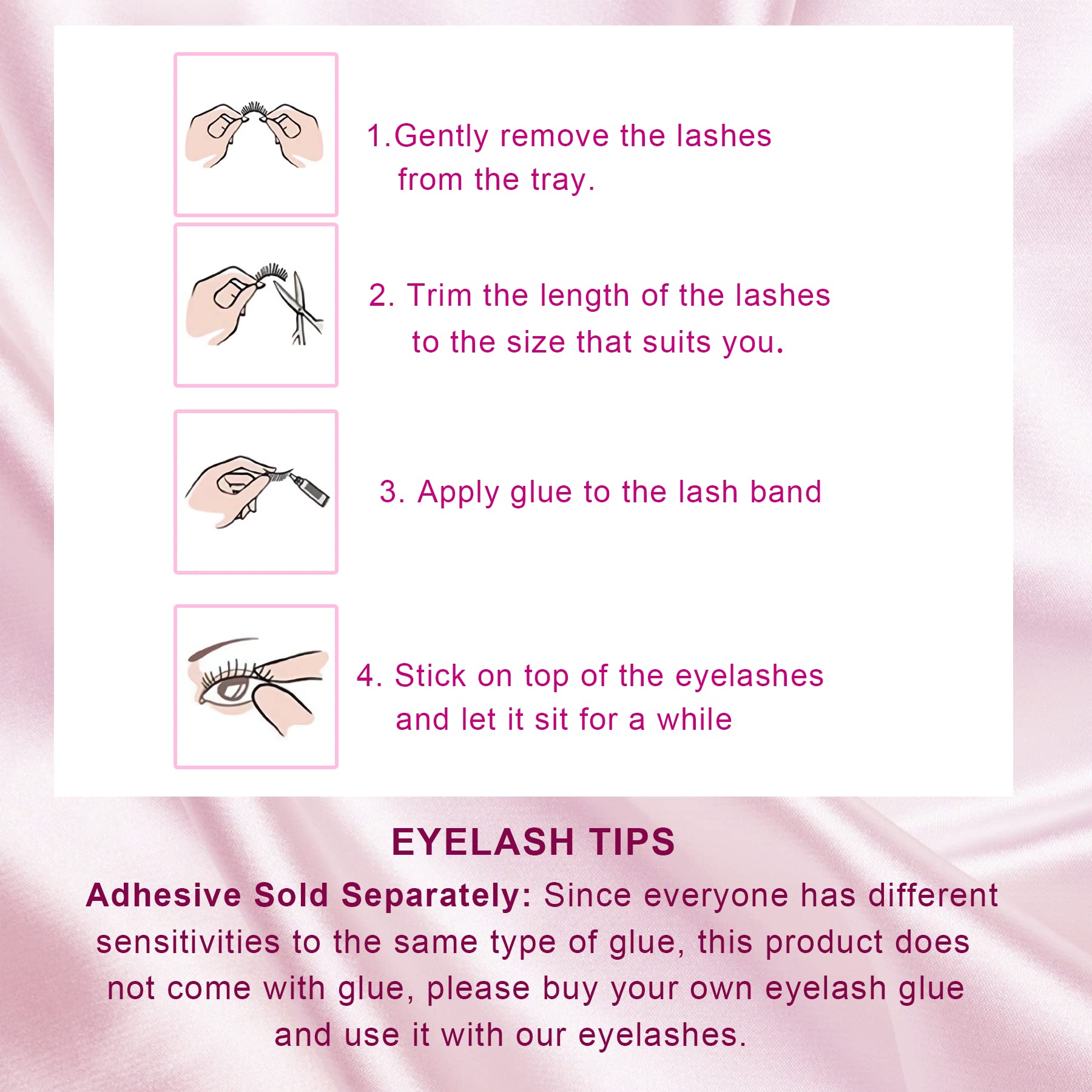 KSYOO Clear Band Dramatic Lashes 8-15mm D Curl Lashes Mink, Fluffy Semi-dramatic 3D Multi-Layered Strip Lashes, Reusable, Invisible Band Strip Eye Lashes - 5 Pairs (Clear Band U6) (Clear Band U6)