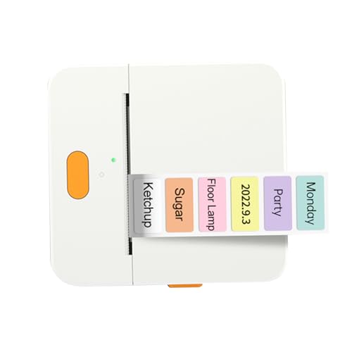 Yosoo Receipt Printer, Receipt Printers 57mm with 50 * 30mm/200 Label Stickers Thermal Receipt Printer for Easy and Clear Printing (White)