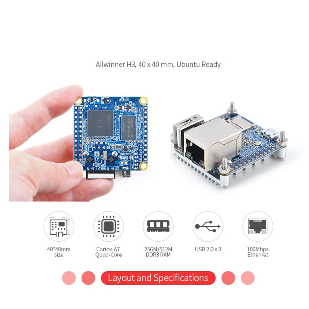 PRIZOM NanoPi NEO Allwinner H3 Development Board Super Raspberry Pie -Core -A7 DDR3 (RAM 256MB)
