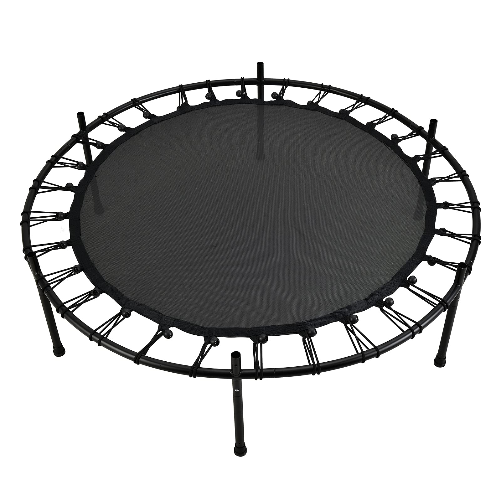 MengK FCH Kinder Trampolin Jumper 140 cm mit gepolsterten Stangen und Sicherheitsnetz, Blau