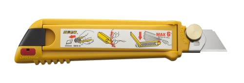 OLFA 18mm Heavy-Duty Multi Blade Utility Knife (PL-1) - Multi-Purpose Precision Knife w/Multi-Blade Chamber for Extended Use, Snap-Off Blades, Replacement Blades: Any OLFA 18mm Blade