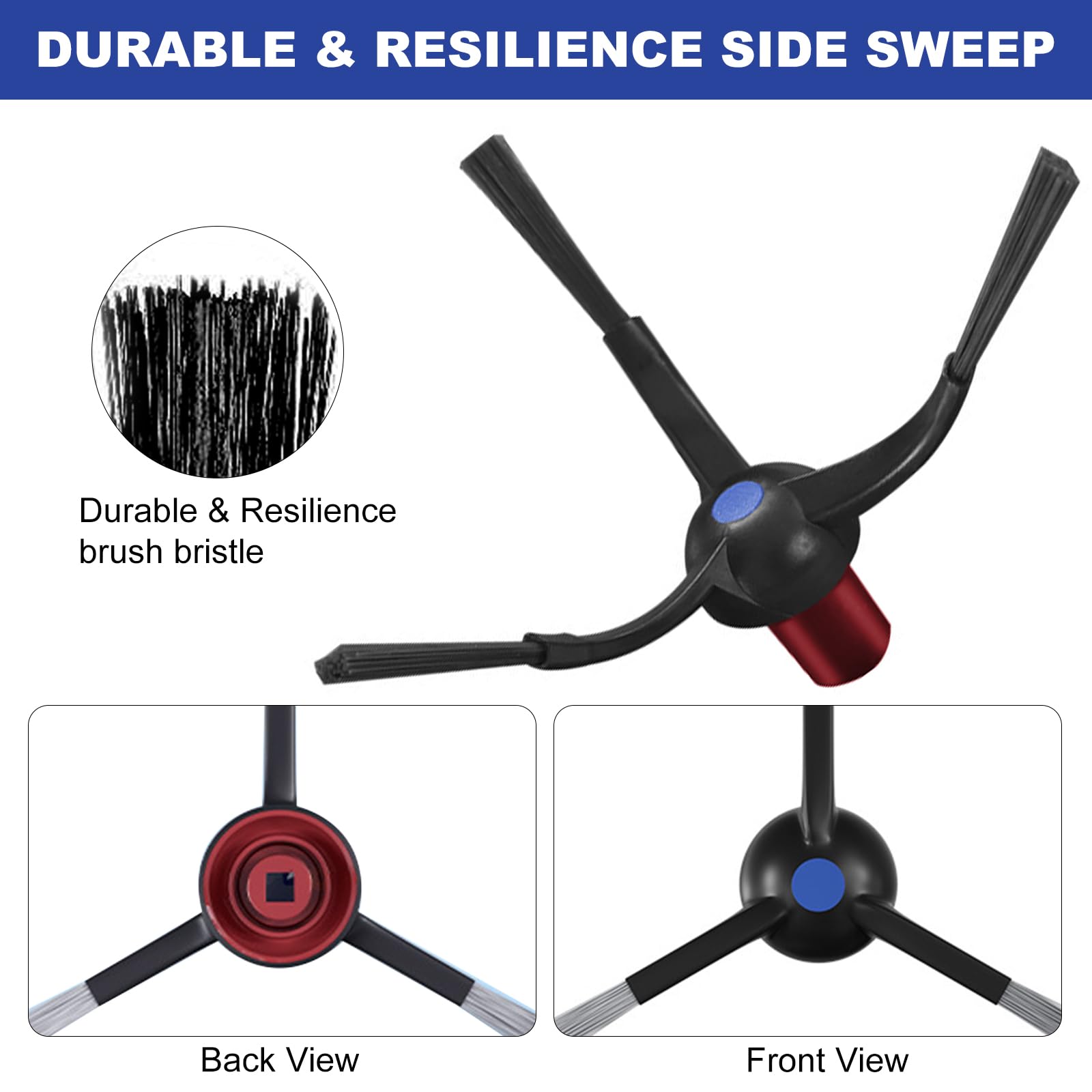 PhoebCynthi Replacement Accessories Compatible with Ecovacs DEEBOT T30S/ N30 Omni/ N30 PRO Omni Robot Vacuum.(1 Main Brush,4 Side Brushes,2 Hepa Filters,4 Mop Pads,4 dust Bags)