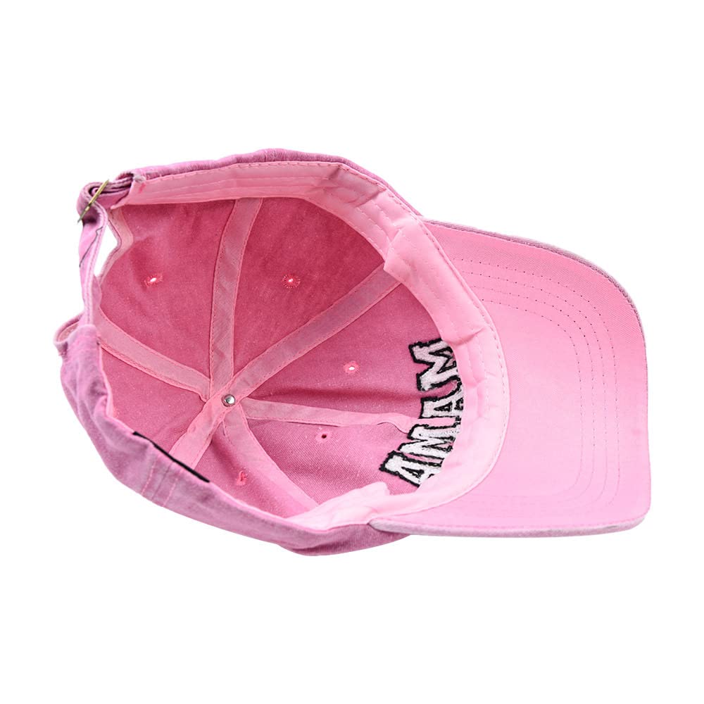 Mama Hat Women's Baseball Cap Adjustable Distressed Vintage Dad Hat Chenille Embroidered Patch Hat