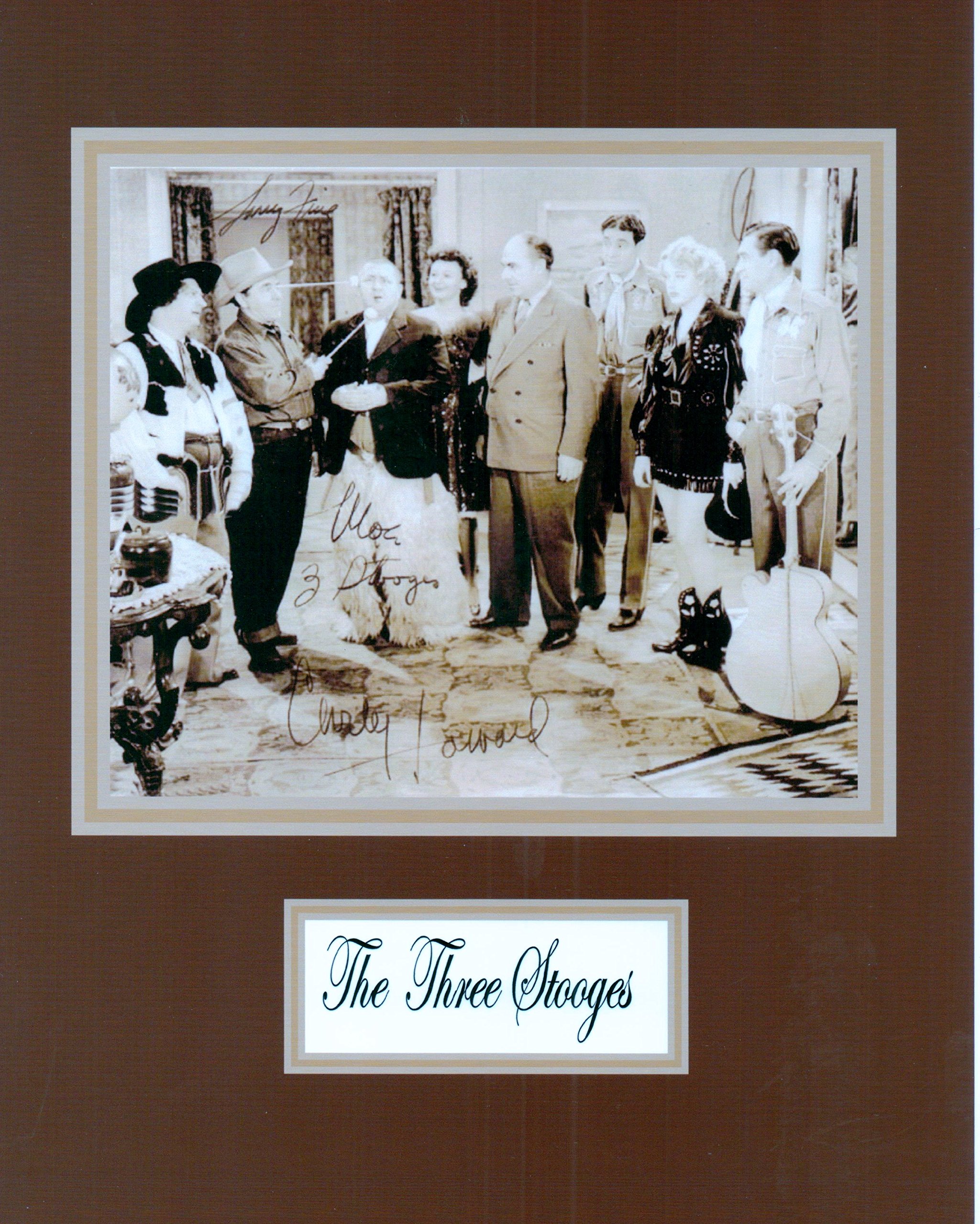 Kirkland The Three Stooges, Classic TV Show, 8 X 10 Photo Display Autograph on Glossy Photo Paper