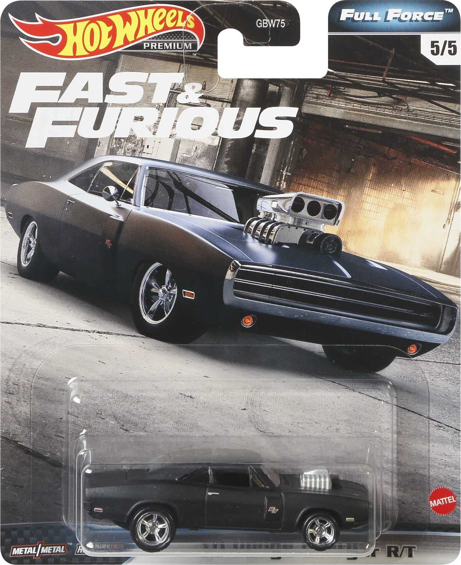 Hot Wheels Dodge Charger, Fast & Furious1:64 Scale Diecast Vehicle (GJR73)