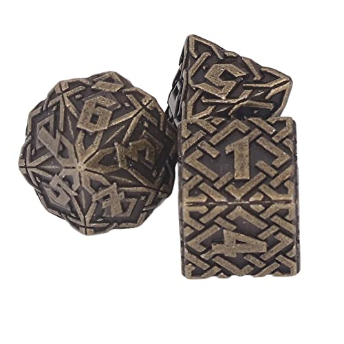 Metal Dice Set, Collectibles Metal Polyhedral Dice Easy to Read 7pcs for Board Games(Type 2)