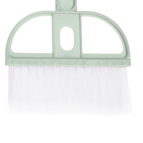 Small Broom Dustpan Set Plastic Mini Hand Broom Powerful Cleaning Desktop Home Office School Mini Hand Broom Dustpan (Nordic Green)