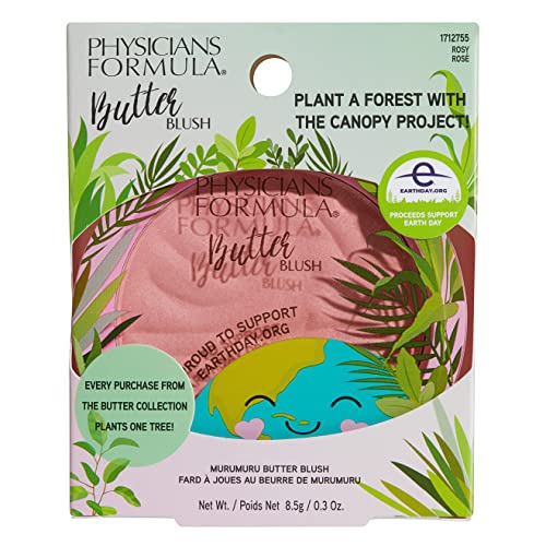 Physicians Formula Earth Day Butter Blush Rosy, Clean Beauty, Dermatologist Tested, Vegan, Cruelty-Free
