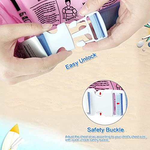 Gogokids Kids Swim Vest, Toddler Floaties for 20-50 lbs/2-6 Years Old Girls and Boys, Float Swimwear with Shoulder Strap