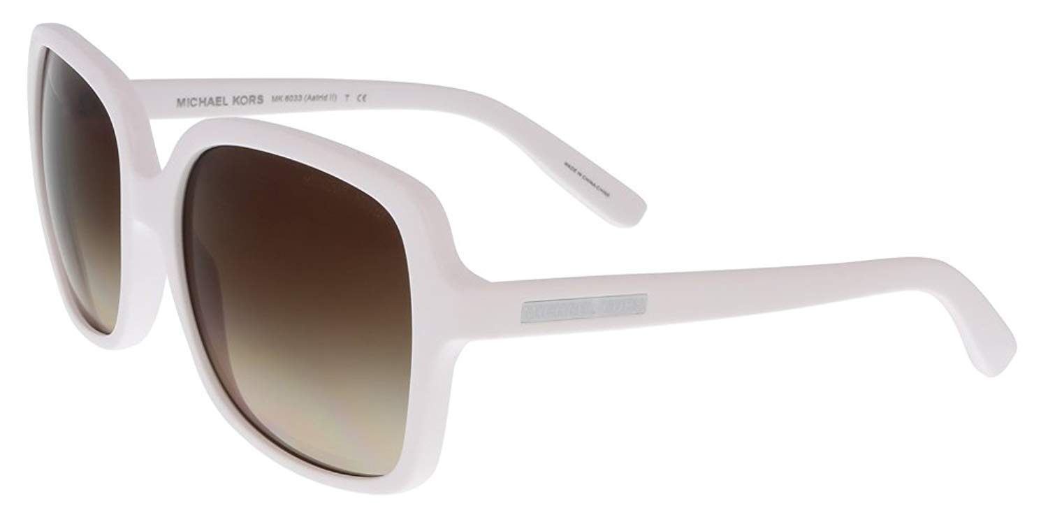 Michael Kors ASTRID II MK6033-306413 Sunglasses, White Pearl Frame 57mm w/Dark Brown Gradient Lens