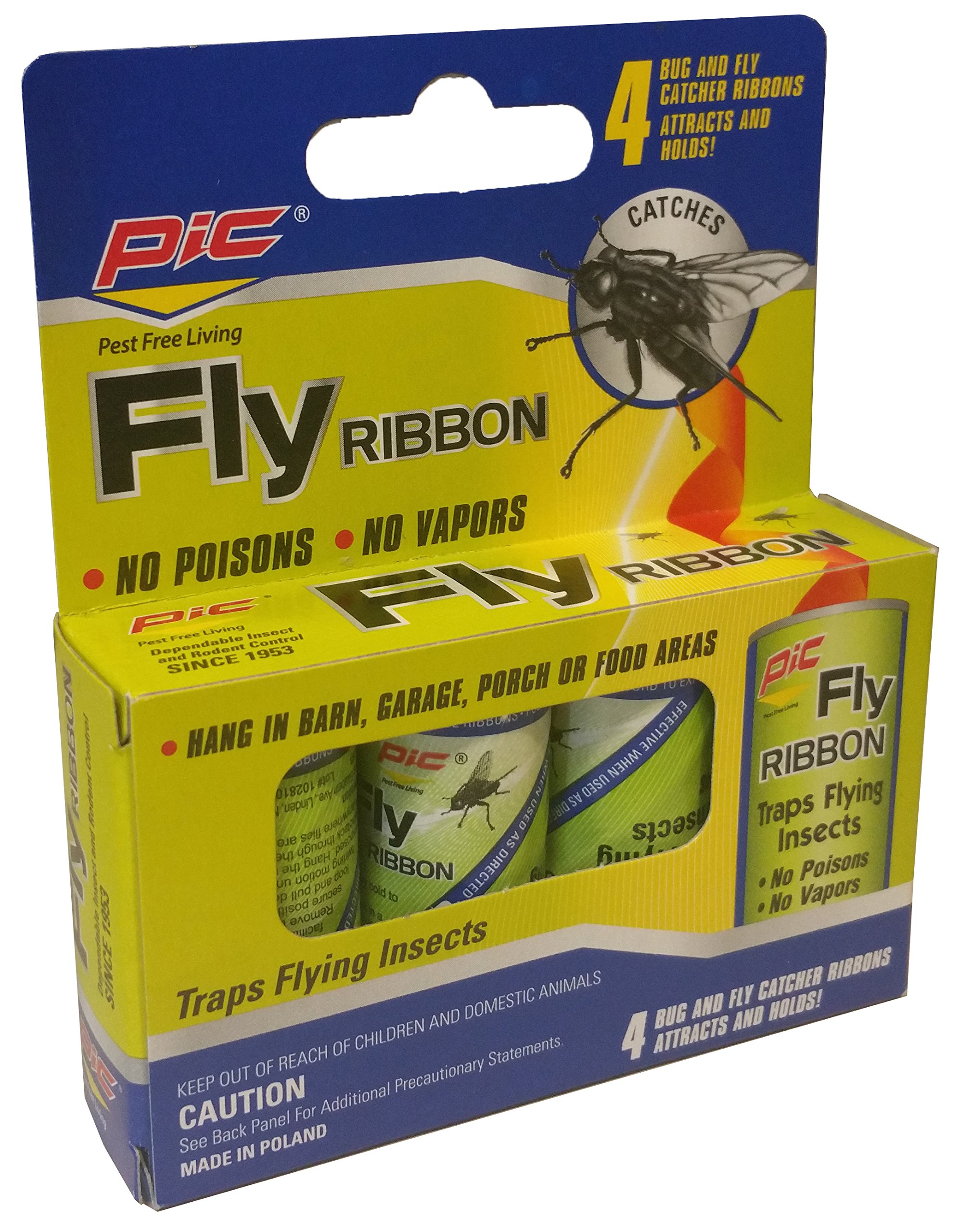 PIC Fly Ribbon Bug & Insect Catcher (4 Pack)