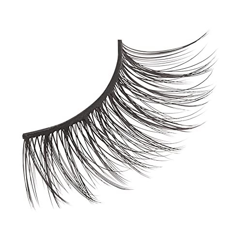 KISS Magnetic Eyeliner & Lash Kit, Tempt, 1 Pair of Synthetic False Eyelashes With 5 Double Strength Magnets and Smudge Proof, Biotin Infused Black Magnetic Eyeliner with Precision Tip Brush