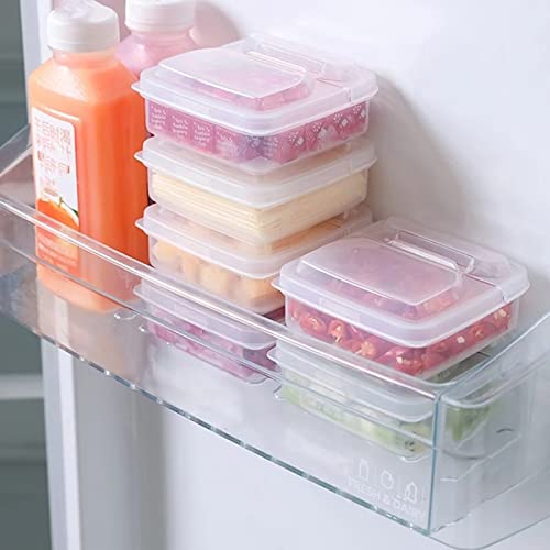 Typutomi 2 Pack Sliced Cheese Container for Fridge, Clear Plastic Butter Block Cheese Slice Storage Box with Flip Lid for Refrigerator Food Vegetable