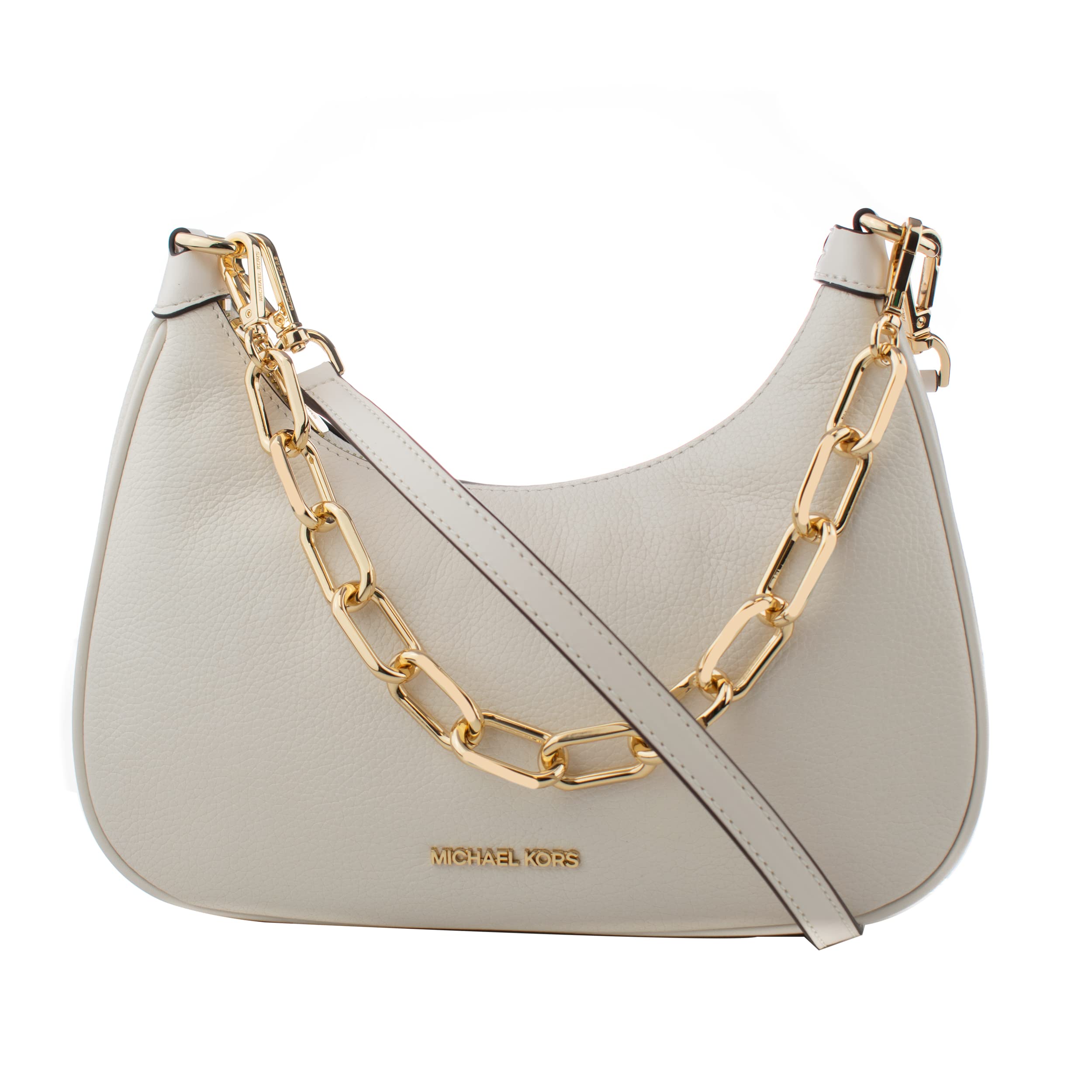 Michael Kors Cora Large Pebbled Leather Chain-Link Crossbody Bag