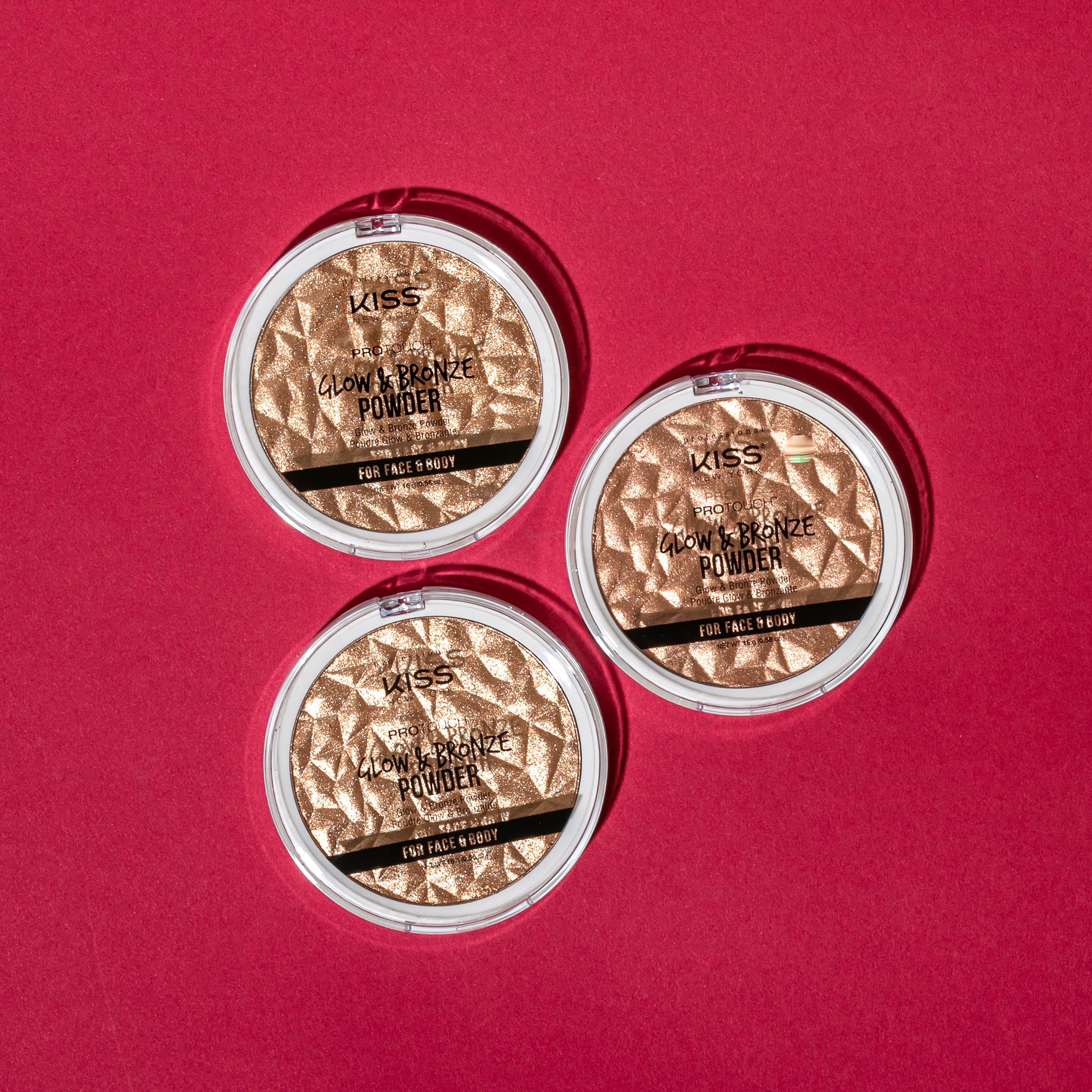 KISS Pro Touch Glow & Bronze Powder for Face & Body- KPBP02 (Powder-Deep)