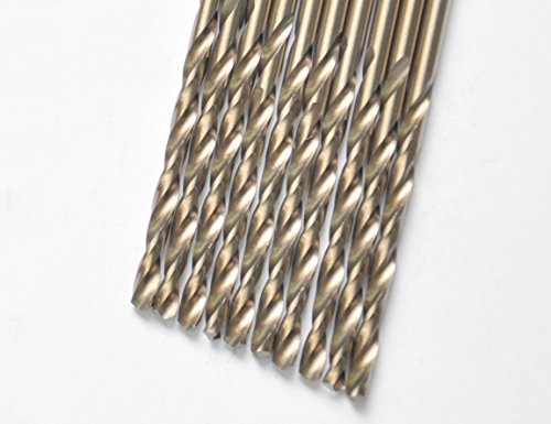 OXTUL 10PCS,5/64",HSS General Purpose Heavy Duty Jobber Length Cobalt Twist Drill Bits,ideal for drilling on mild steel, copper, Aluminum, Zinc alloy etc.