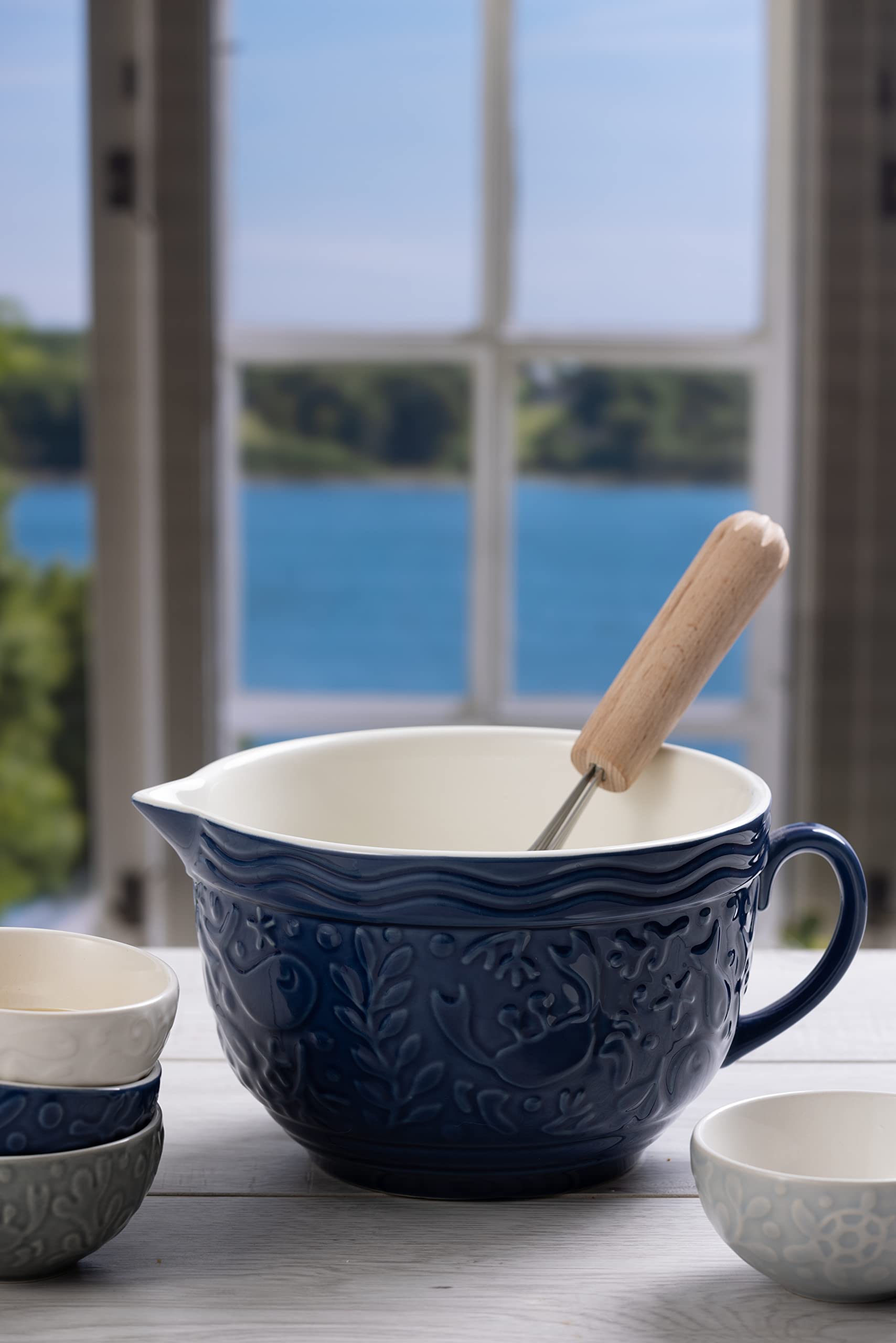 Mason Cash Nautical Set of 4 Prep Bowls, Grey