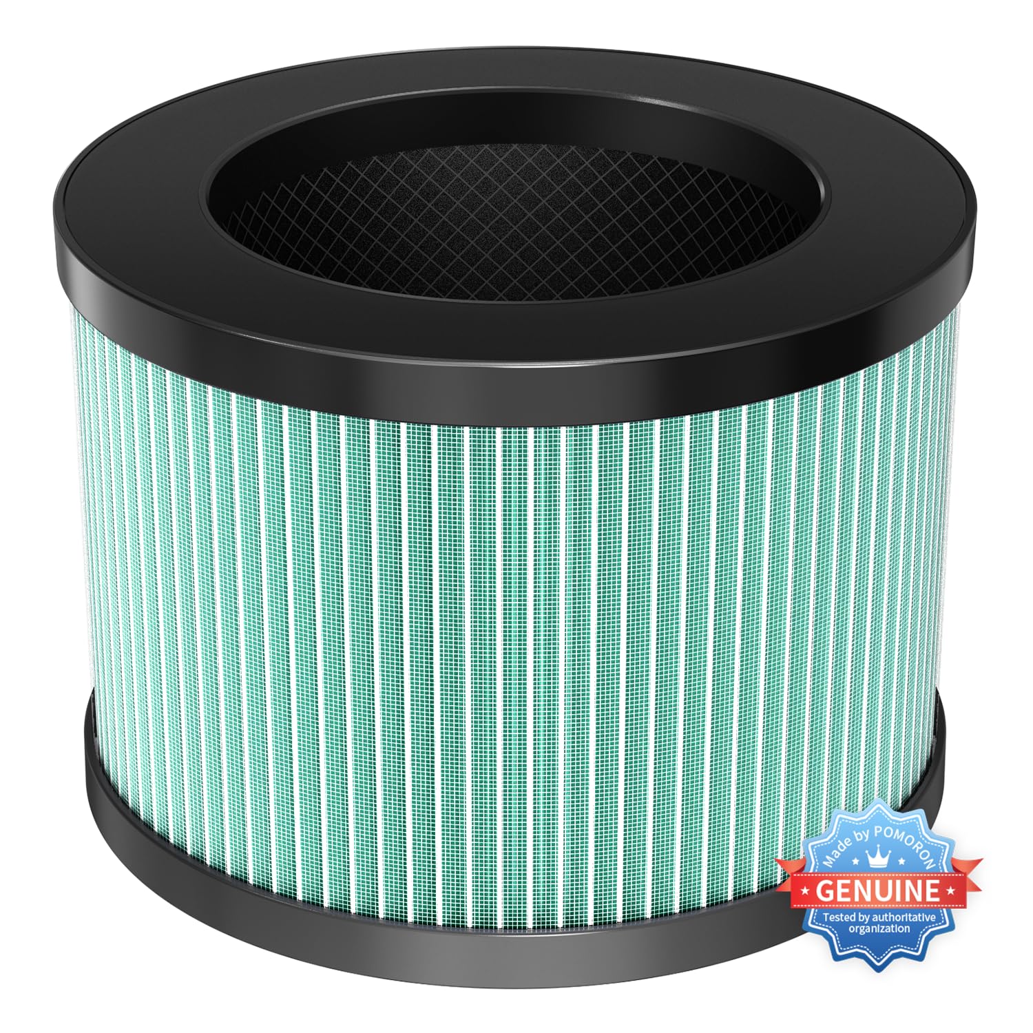 POMORON OFFICIAL MJ012H Replacement Filter, Anti-Allergen Edition, 4-Stage Filtration, Pet Allergen Layer, High Efficiency HEPA Filter, Activated Carbon, Multi-Layer Filter, MJ012H-RFA(1 Pack)