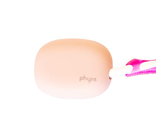 PHYRE Toothbrush Covers with Holder - Rechargeable Travel Home Toothbrush Cleaner Case for All Electric and Manual Toothbrushes (Pink)