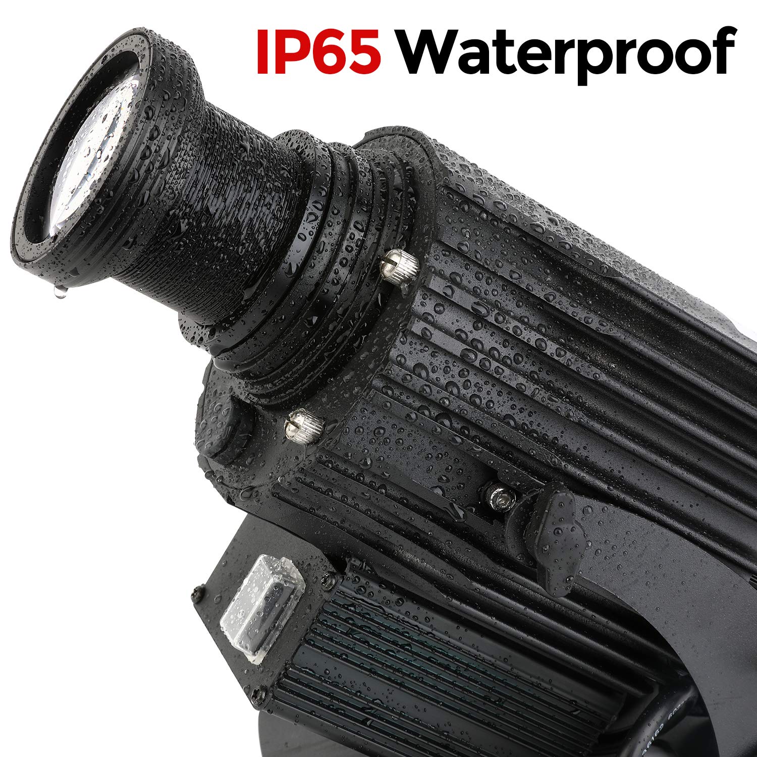 HILITING 40W LED GOBO Projector 4800 Lumens Rotating Logo Projector IP65 Waterproof with Remote Including Free Custom Glass GOBO Personalized Logo Projector for Company Bar Wedding Advertising