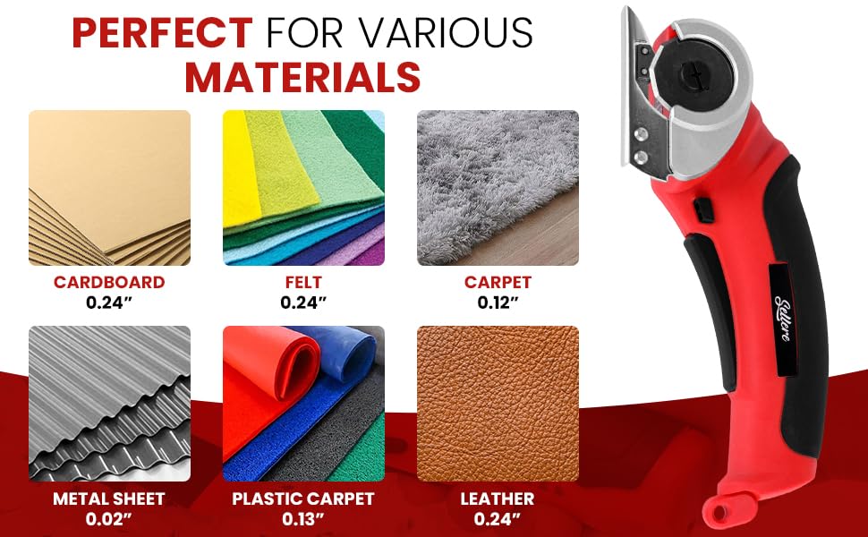 Sellere Electric Cutter for Cardboard Carpet Fabric with Carrying Case (Cordless Electric Cutter, Plastic, One Size)