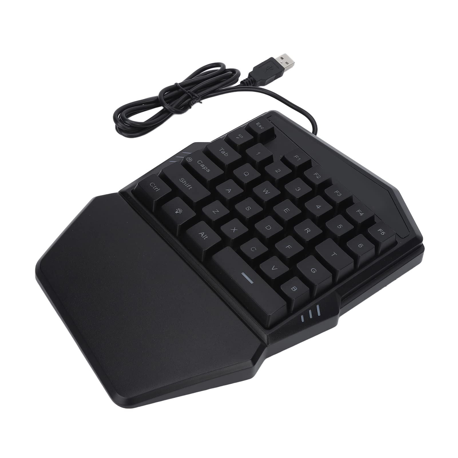 Qinlorgo Mini HalfKeyboard, One Hand Gaming Keyboard Ergonomic Converter Plug and Play Adapter 35 Keys Wired USB Professional for Gaming