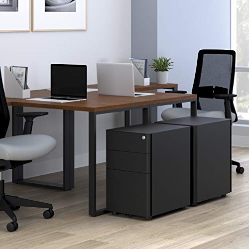 HON Basyx Commercial-Grade Modern Mobile Steel Pedestal, Filing Cabinet, Standard, Charcoal