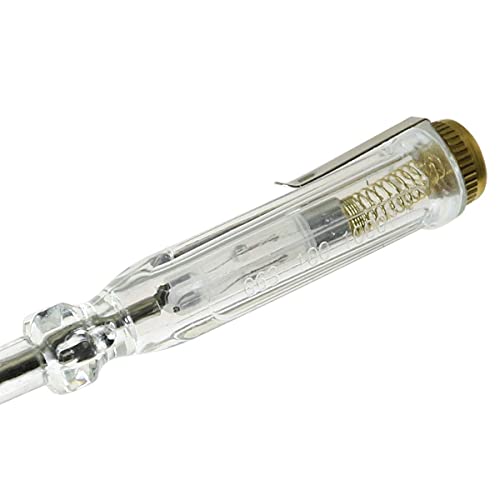 MEETOOT 2pcs 100-500V Flathead Screwdriver Electric Pen Circuit Tester Pen 3MM
