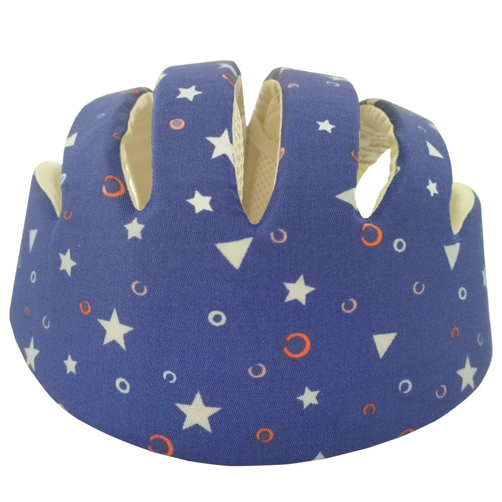 Huifen Baby Helmet, Children Infant Toddler Adjustable Infant Helmet Learning to Walk Playing Baby Helmet for Crawling Walking (Starry Blue)