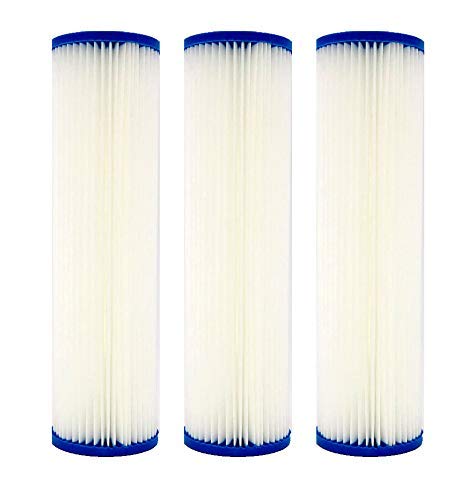 Pack of 3 Watts (WPC5-975) 9.75"X2.75" 5 Micron Pleated Sediment Filter