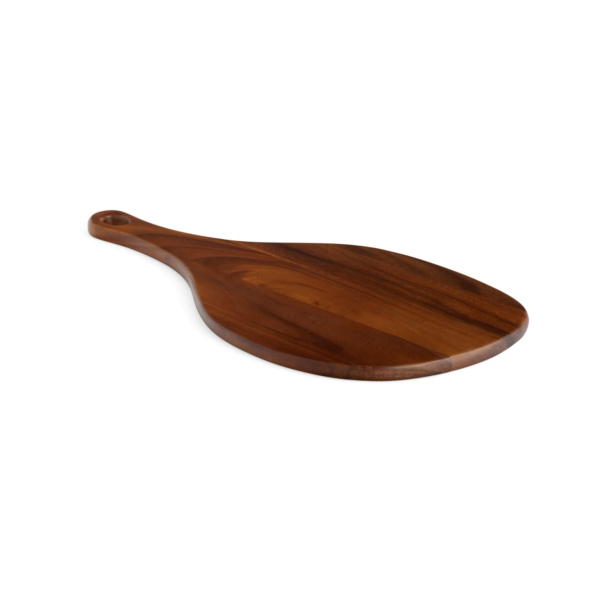 Nambe Portables Acacia Wood Cutting Board | 16.75 – Inch Solid Wood Cutting Board with Handle for Meat, Cheese, And Charcuterie | Decorative Woode serving Board for Kitchen and Dining