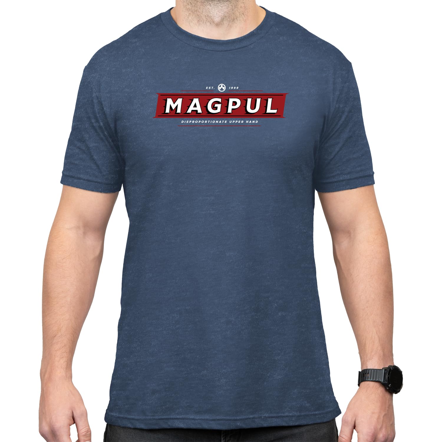 Magpul Blend Crew Neck Short Sleeve T-Shirt for Men, Hula Girl Athletic Heather, X-Large