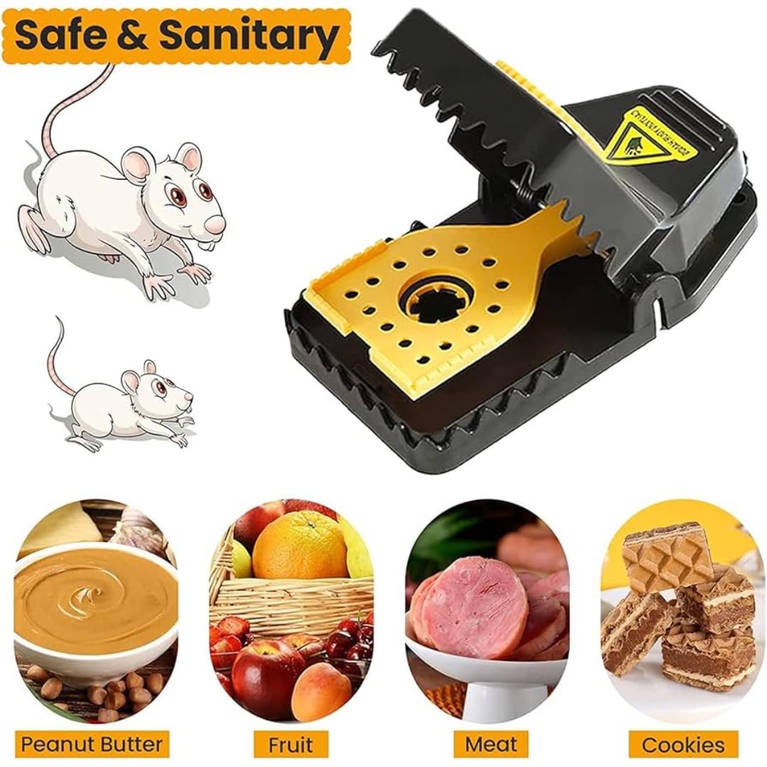 SHAHZ Rat Traps β 4 Pc Larg Size Mouse Traps Pack for Indoor & Outdoor Use, Effective Rodent Control, Durable and Humane Design, Perfect for Mice and Rats, Reliable Solution for Home and Garden