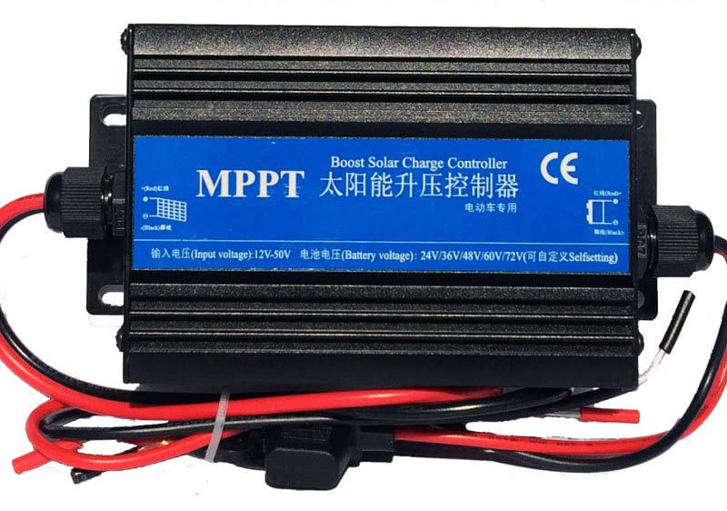 MPPT Solar Charge Controller LED Display Solar Panel Battery Regulator Charge Controller Max 300W for Lithium Lead-Acid Lithium Iron Batteries 24V/36V/48V/60V/72V