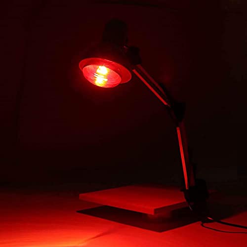 Qixivcom 2-Packs 275W Heat Lamp Bulb Infrared Heating Bulbs Dark Red Light Glass Heat Lamp E26 Waterproof Anti-Explosion Thickened Bulbs for Piglet Chicken Duck Birds Bathroom Light Therapy Use