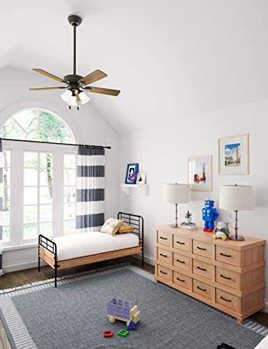 Hunter Fan Company, 50881, 44 inch Swanson New Bronze Ceiling Fan with LED Light Kit and Pull Chain